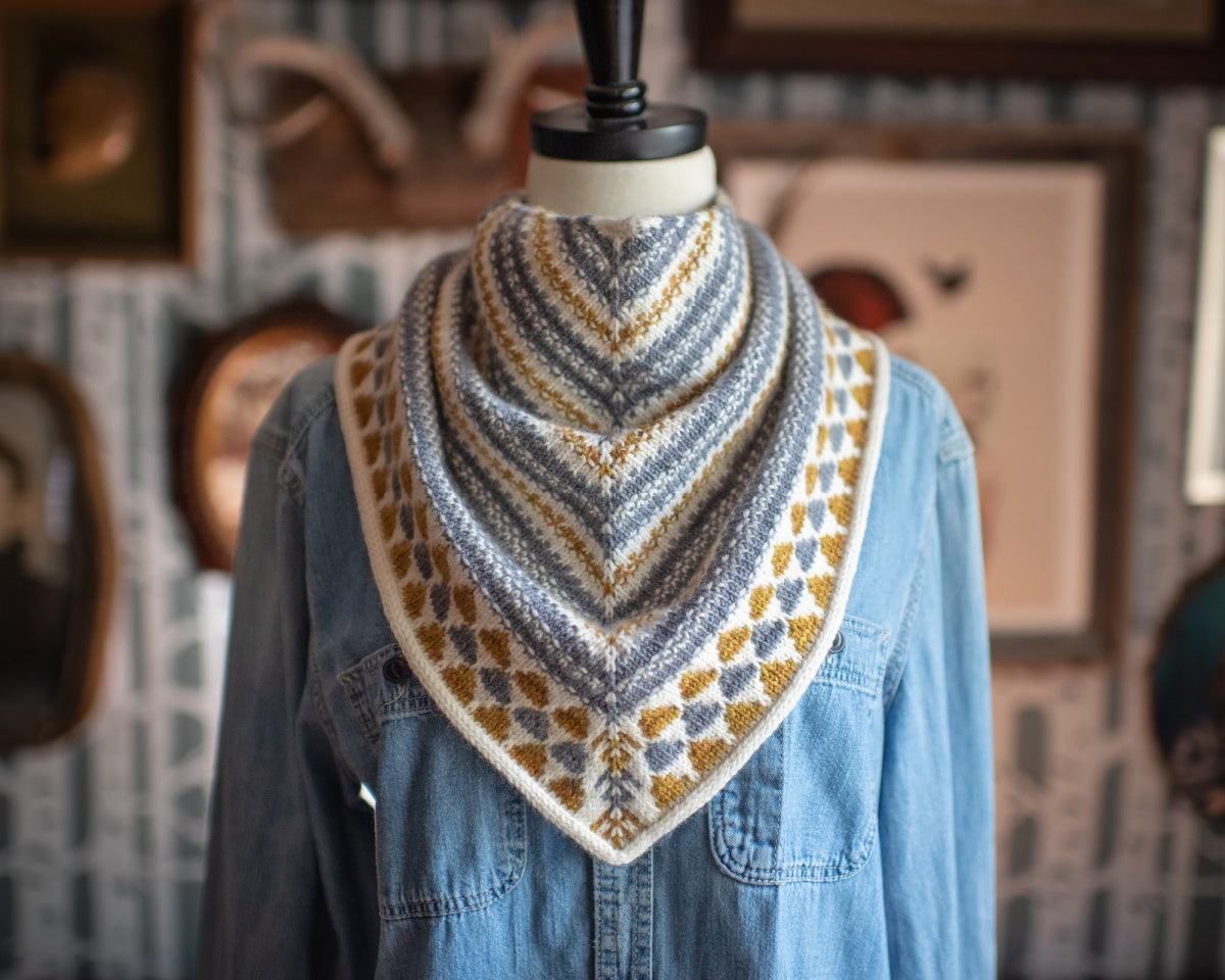 Fireside Bandana Kit, KITH KAL, Knit A Long, sport weight yarn cowl ...