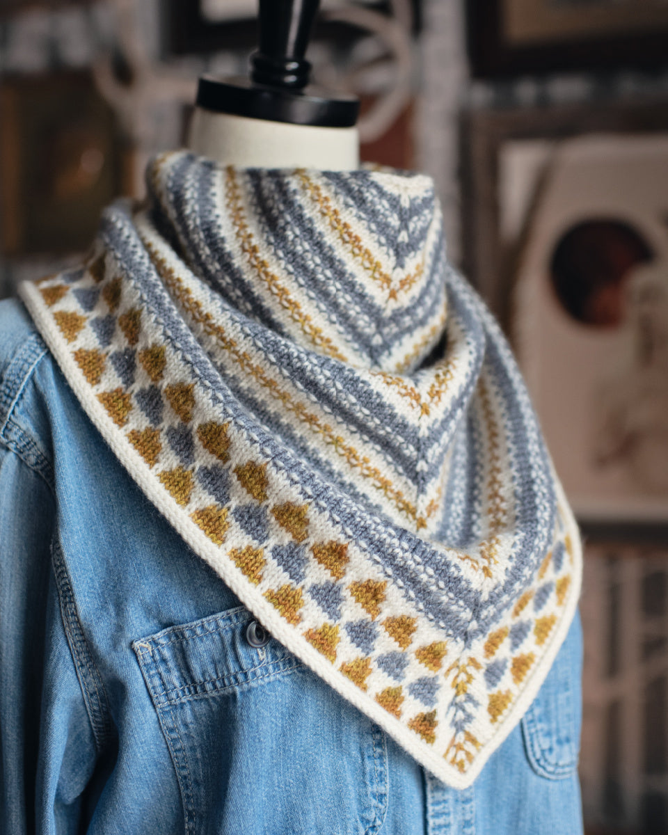 Fireside Bandana Kit, KITH KAL, Knit A Long, sport weight yarn cowl ...