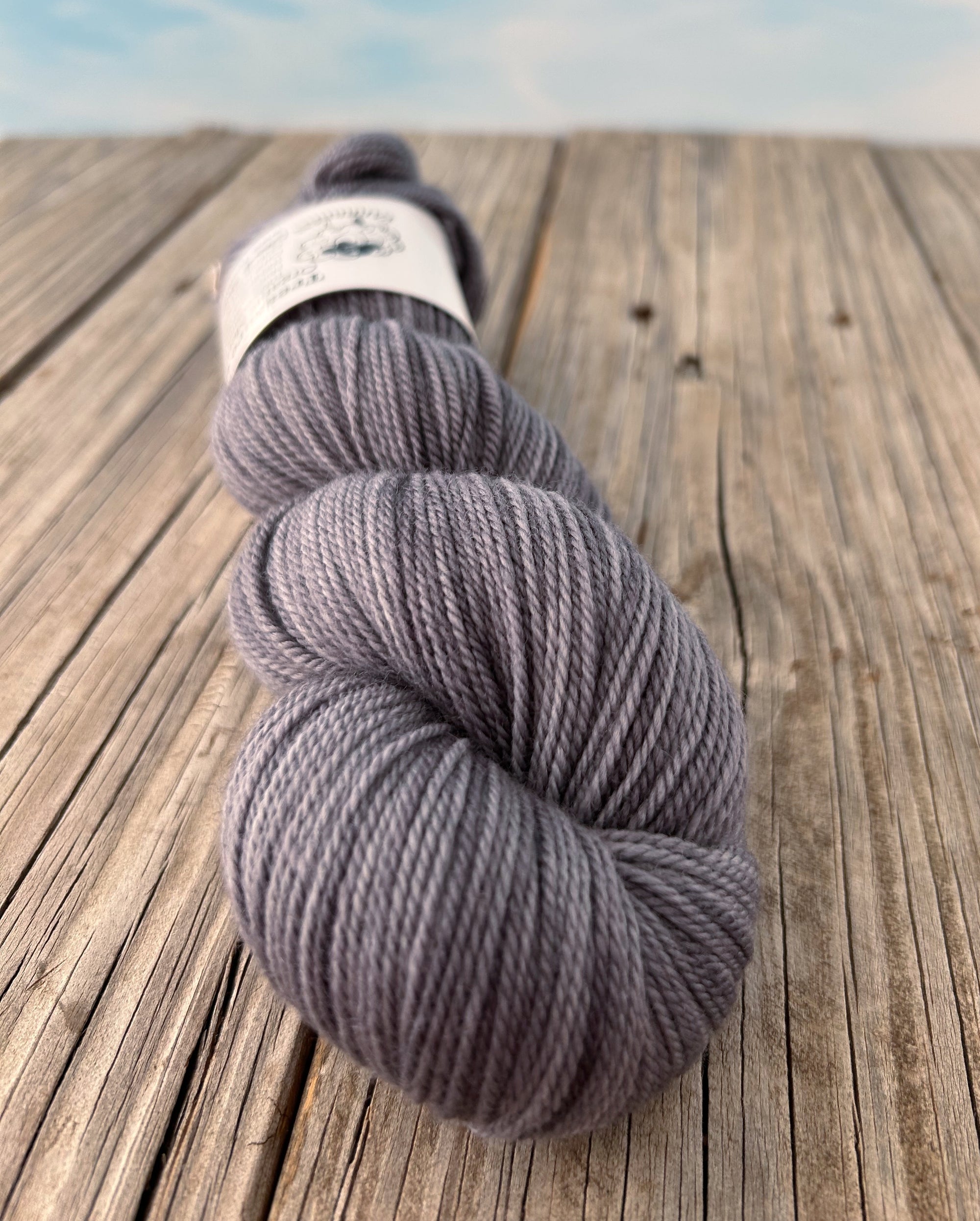 Ghost Ship, Organic Merino Sport Treasures Yarn, medium gray yarn ...