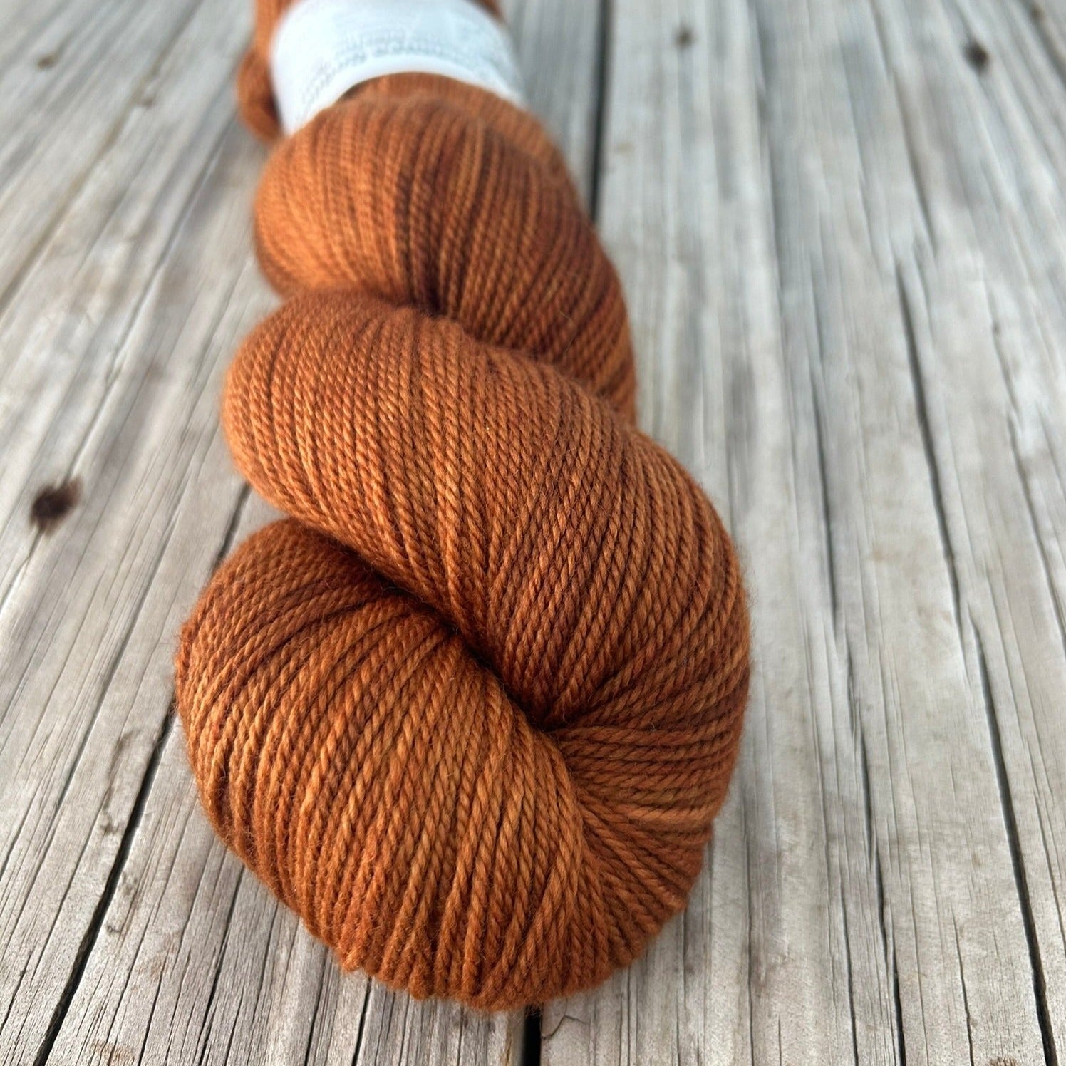 Copper Cove, Pumpkin Rust Copper, Organic Merino Sport Treasures Yarn,