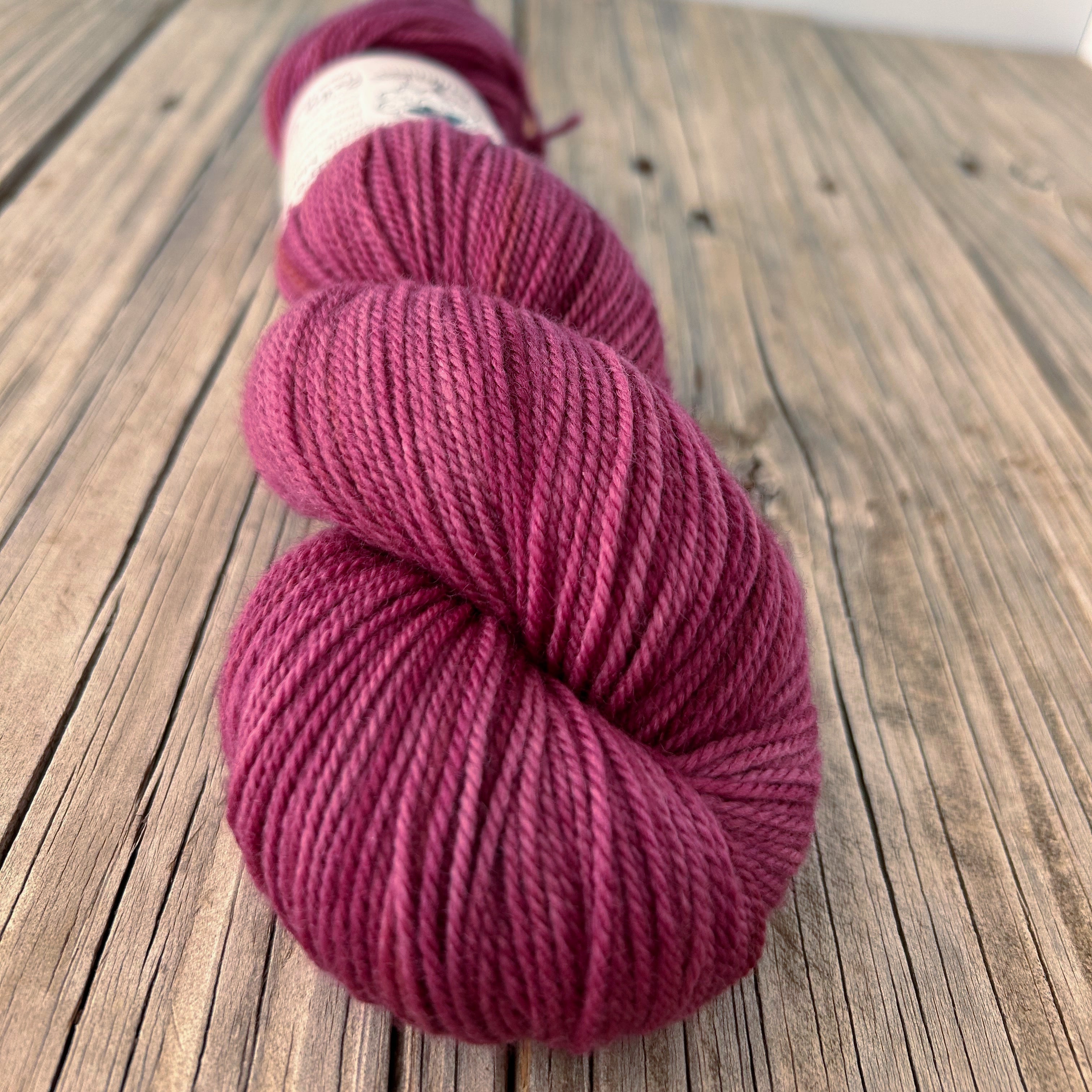Pretty Lass, Berry Magenta, Organic Merino Sport Treasures Yarn