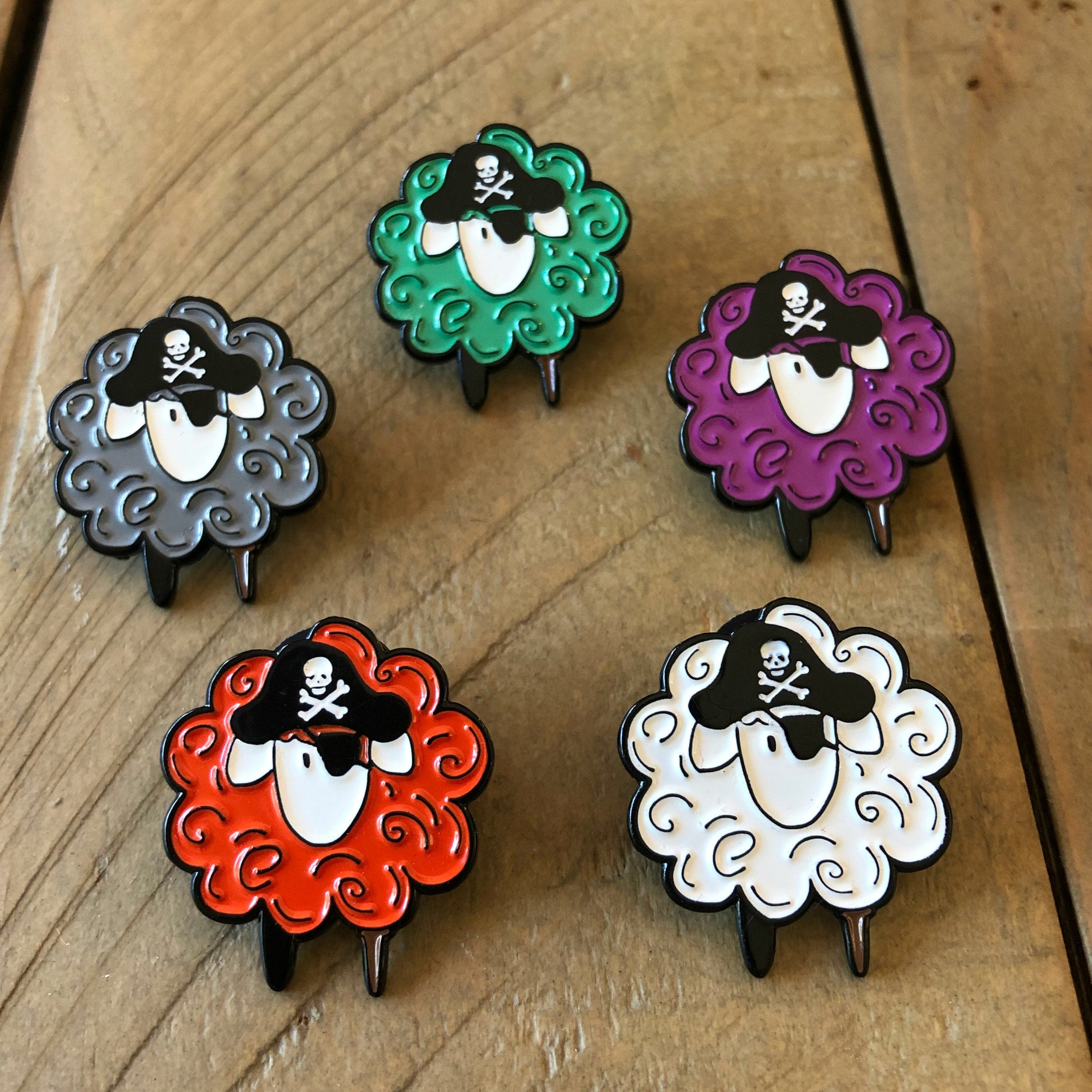 Pirate Sheep Enamel Pin
