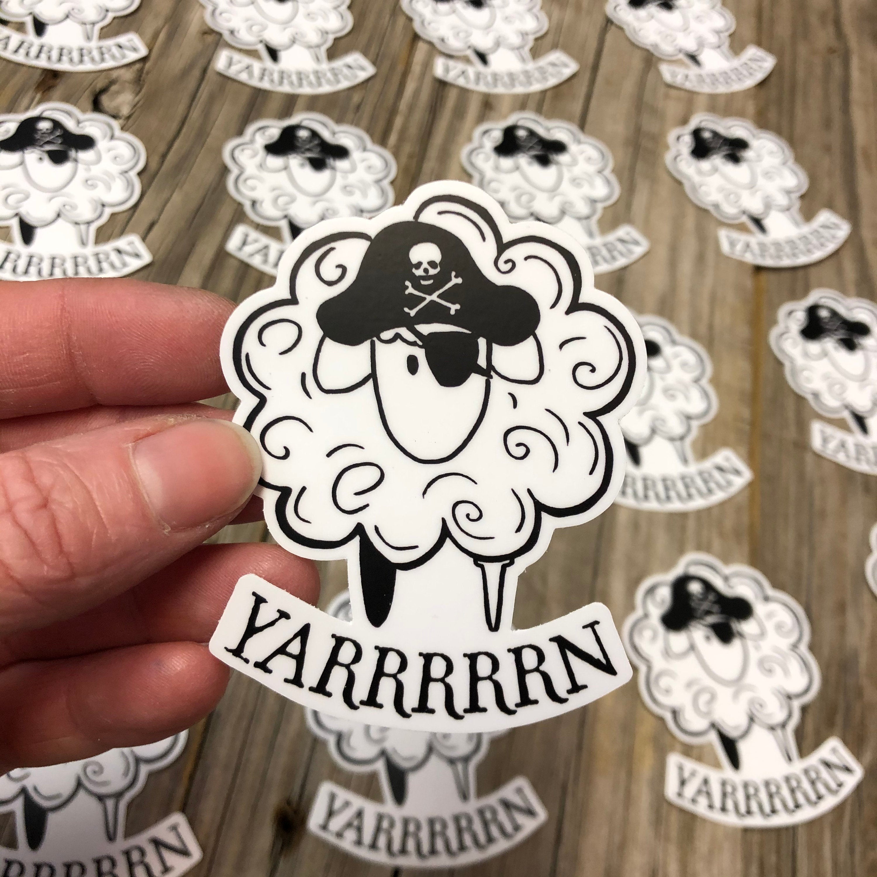 Pirate Sheep Vinyl Sticker