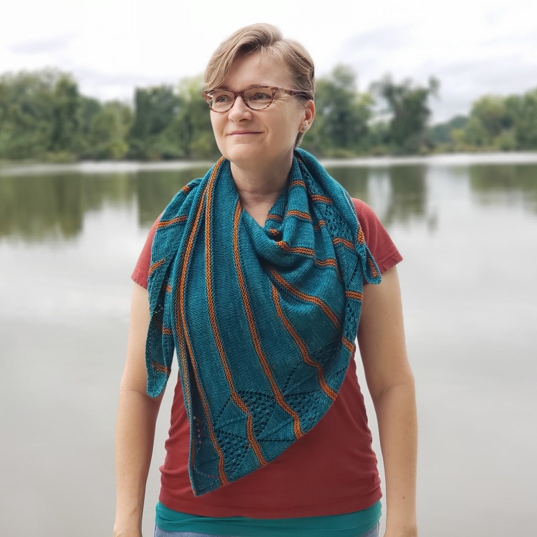 Duck Pond Shawl Kit, Yak Toes Sock Yarn Kit, Knitting Pattern ...